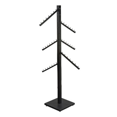 Display Rack w/ Adjustable Arms, 40 Slots - Black | Store Displays®