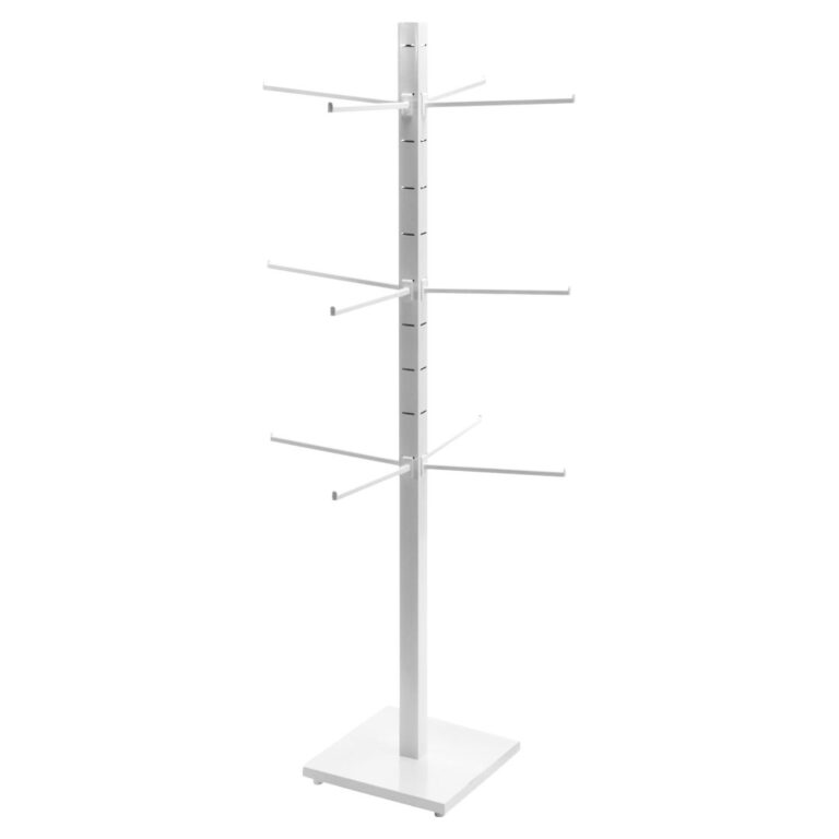 4-Sided Display Rack with Adjustable Arms - 68" Height and 40 Slots for ...