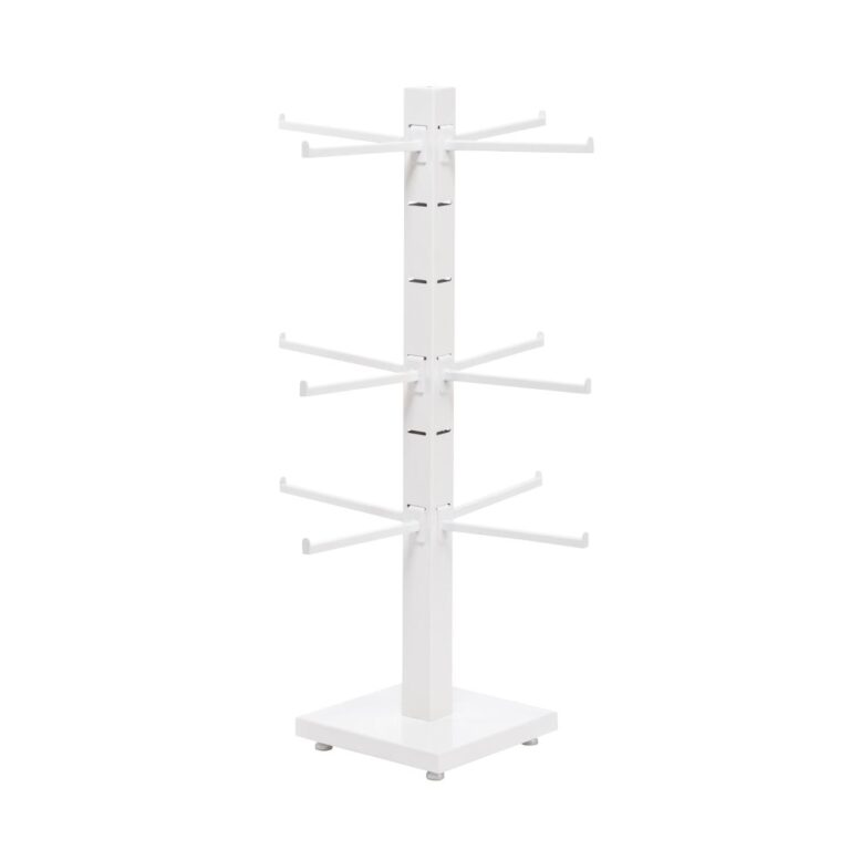 Tabletop 4-Sided Display w/ Adjustable Arms - White | Store Displays®