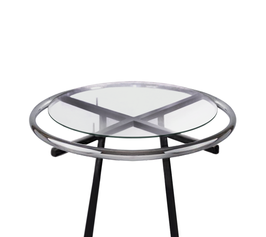 Dining Table Set For 6 Parsons Clear Glass Top/ Stainless Steel Base ...
