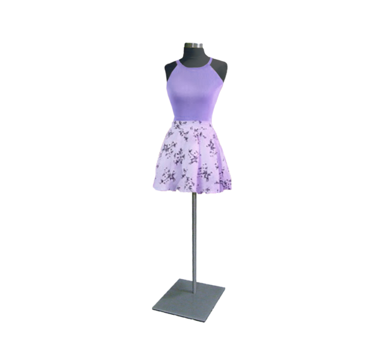 Headless Female Body Form w/ Metal Base - Black | Store Displays®