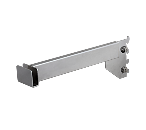 12" Hangrail Bracket For Rectangular Tubing - Chrome | Store Displays®