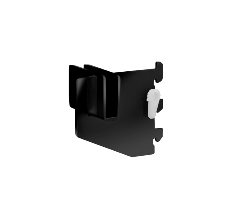 3" Hangrail Bracket For Rectangular Tubing - Matte Black | Store Displays®