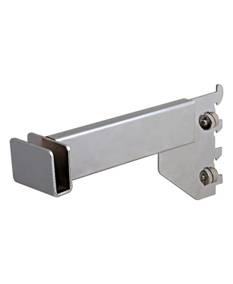 6" HANGRAIL BRACKET FOR RECTANGULAR TUBING - CHROME | Store Displays®