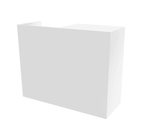 4' 2-in-1 Cash Wrap Register Counter - White | Store Displays®