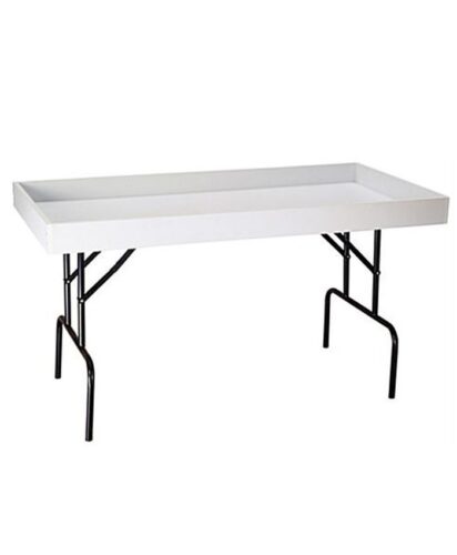 30" X 60" FOLDING DUMP TABLE - WHITE | Store Displays®