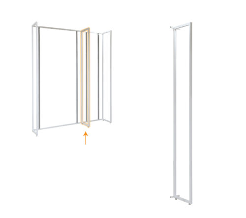 Eldura 96" System Frame Column Connector | Store Displays®
