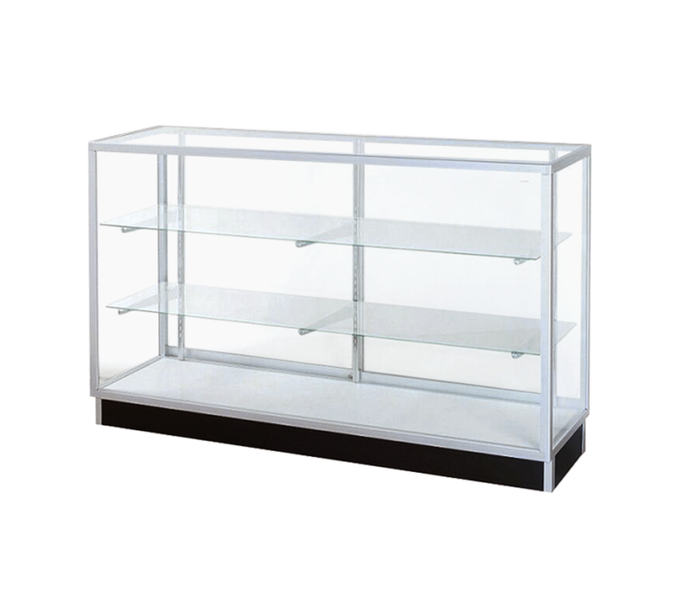 4' Silver Standard Extra Vision Display Case | Store Displays®