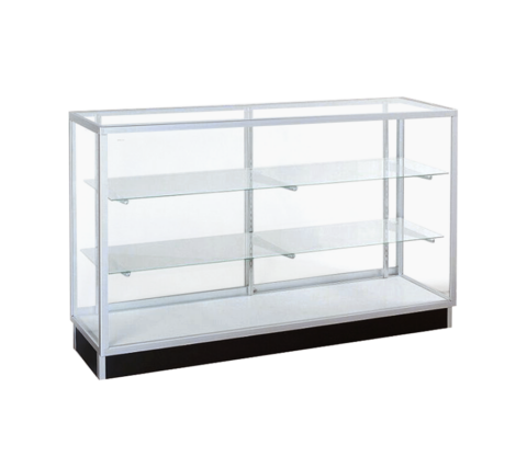 4' Silver Standard Extra Vision Display Case | Store Displays®