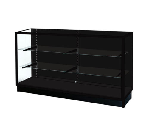 5' Black Standard Extra Vision Display Case | Store Displays®