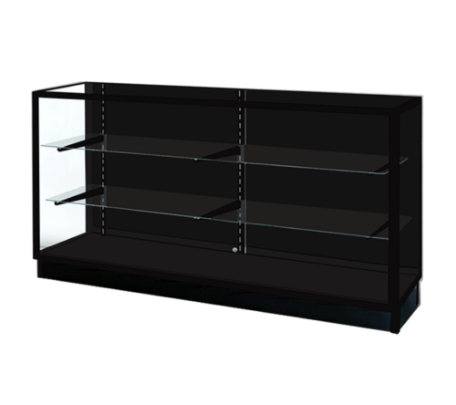 6' Black Standard Extra Vision Display Case | Store Displays®