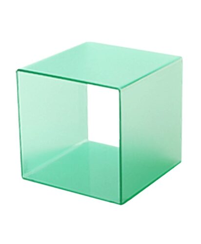 Frosted 4 Sided Small Cube 10" - Green | Store Displays®