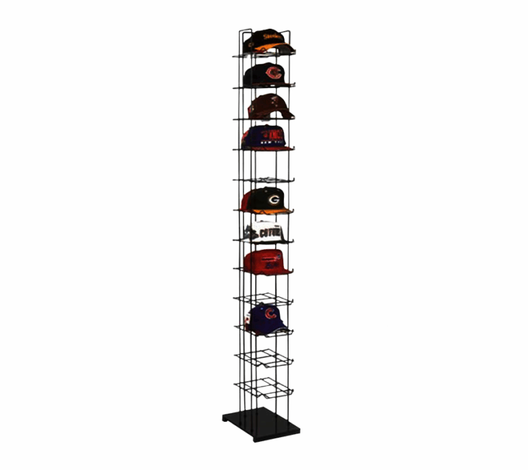 12-Tier Baseball Cap Displayrack / Hold 72 Caps - Black | Store Displays®