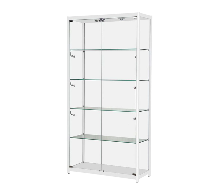 White Tower Rectangular Aluminum Frame Case 40"L x 78"H | Store Displays®