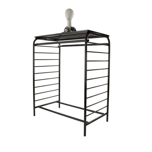 Ladder System Double Center Floor Rack - Black | Store Displays®