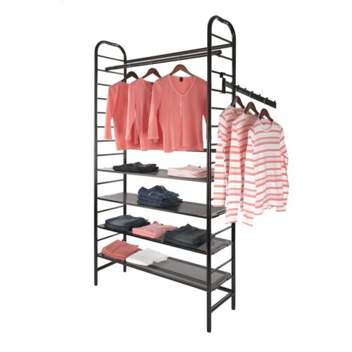 Ladder System Single 2 Tier Wall Unit - Black | Store Displays®