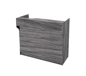 4' Ledgetop Register Counter - Rustic Gray | Store Displays®
