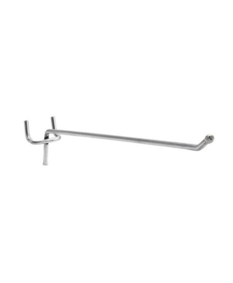 8" Pegboard Hook - Zinc | Store Displays®