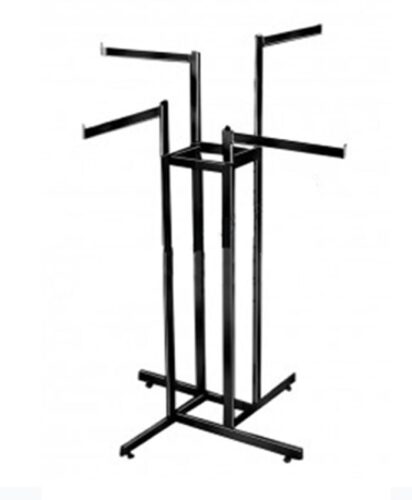 | 4-Way Garment Rack w/ Rectangular Tubing & Straight Blade Arms ...