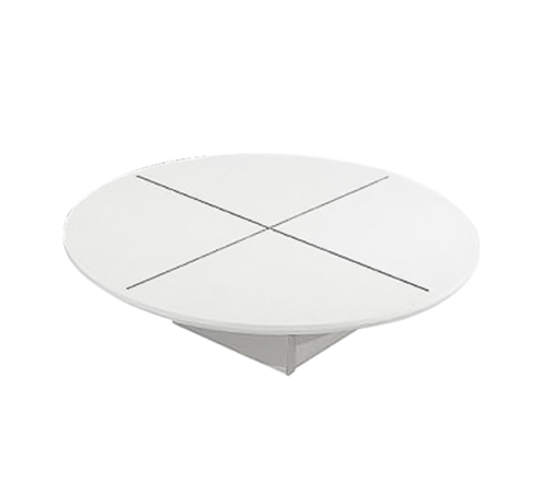 30"D Round Wooden Base - White | Store Displays®