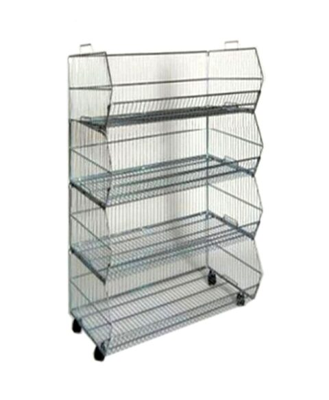 4-TIER STACKING BRACKET DISPLAY - CHROME | Store Displays®