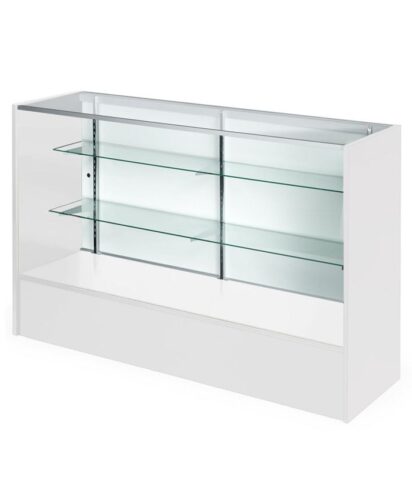 5' Full Vision Display Case - White | Store Displays®