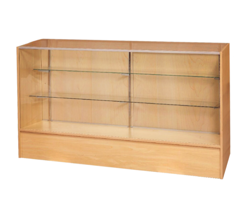 6' Full Vision Display Case - Maple | Store Displays®
