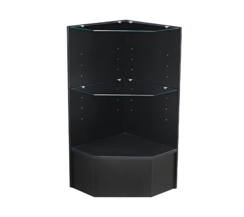 Pentagon Corner Display Case - Black | Store Displays®
