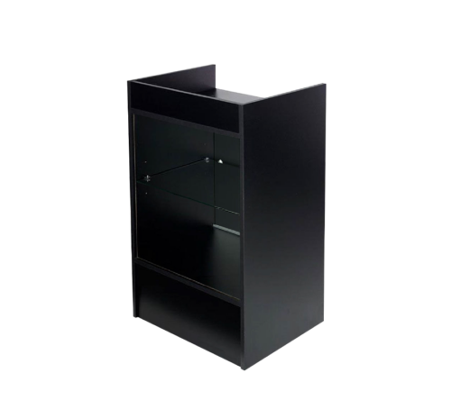 38" Cash Register w/ Glass Front - Black | Store Displays®