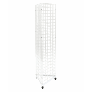 2' x 7' Grid Panels w/ Triangle Base - White | Store Displays®