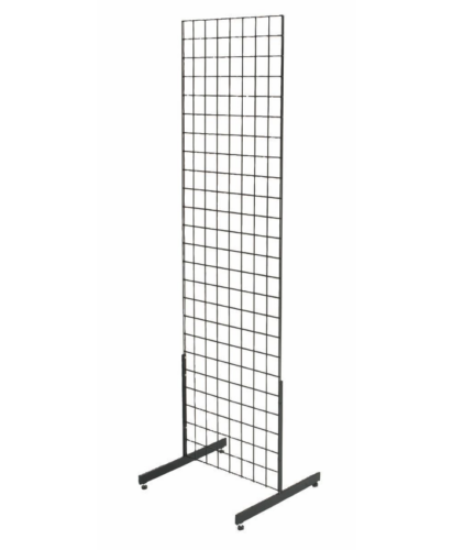 2' x 6' Grid Panel w/ T-Legs - Black | Store Displays®