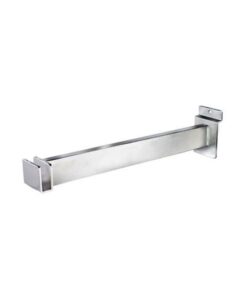 12" Rectangular Hangrail Bracket - Chrome | Store Displays®