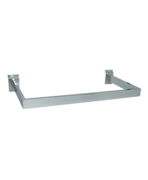 U Hangrail W/ Rectangular Tubing - Chrome | Store Displays®