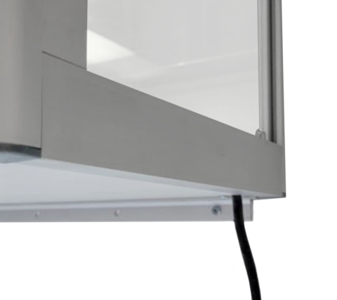 40" Silver Extra Vision Wall Mounted Case | Store Displays®