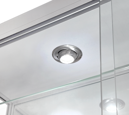 40" Silver Extra Vision Wall Mounted Case | Store Displays®