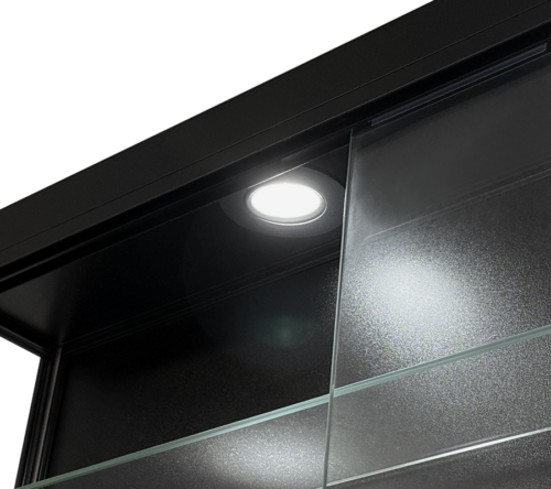 60" Black Extra Vision Wall Mounted Case | Store Displays®