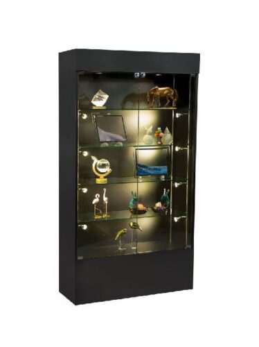 Black Premium Wall Display Case 40"L x 73"H | Store Displays®
