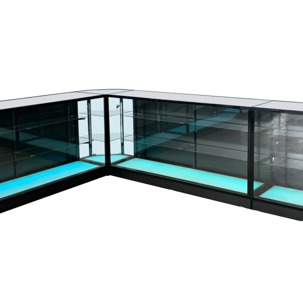 | 38"H Black Extra Vision Pentagon Corner Case w/ RGB Lighted Base ...