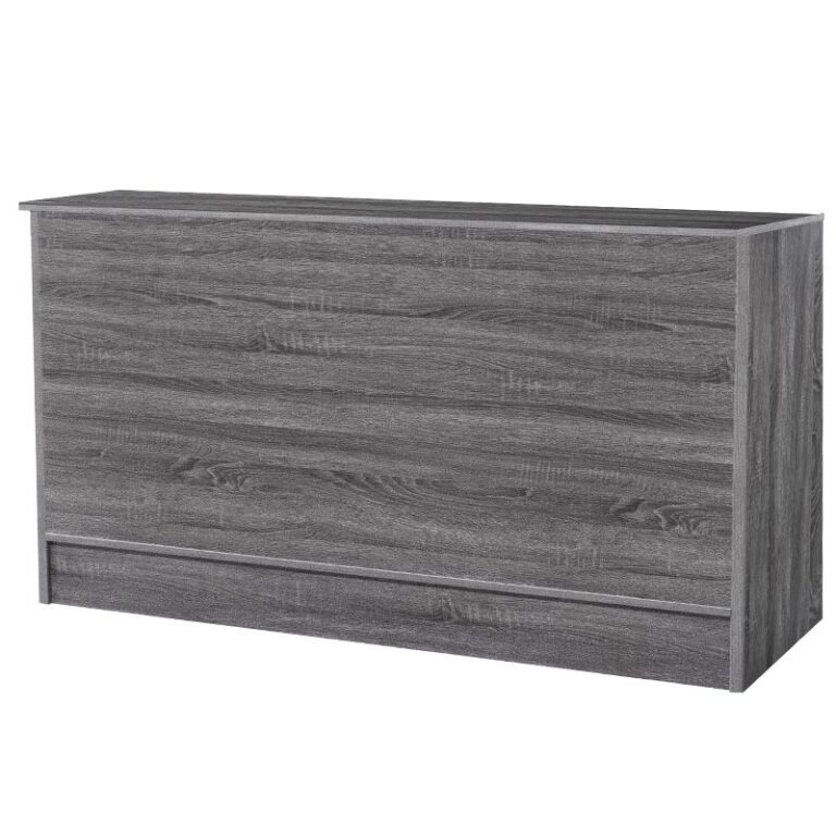 6' Cash Wrap Counter - Rustic Gray | Store Displays®