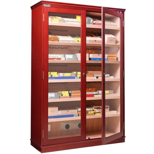 | Double Door Cigar Cabinet Humidor - Cherry | Store Displays®