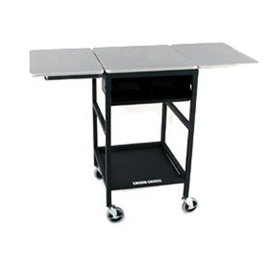 MOBILE SALES FLOOR BASIC TABLE W/ WINGS & SHELF | Store Displays
