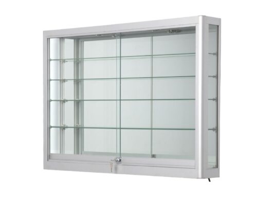 60" Silver Extra Vision Wall Mounted Case | Store Displays