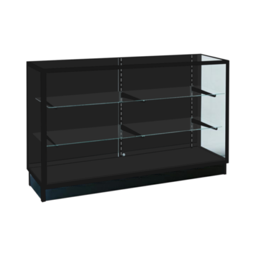 4' Black Standard Extra Vision Display Case | Store Displays®