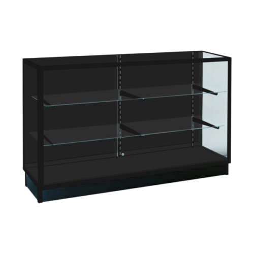 6' Black Standard Extra Vision Display Case | Store Displays®