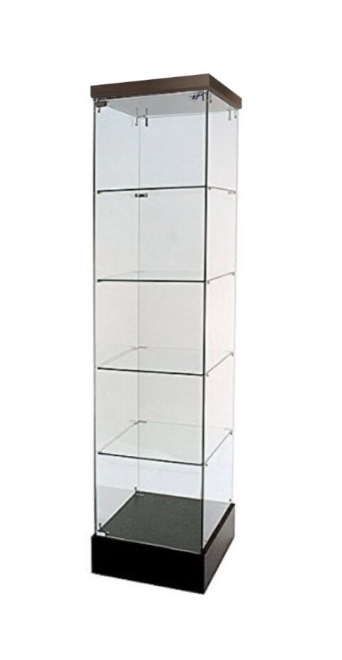 | Frameless Glass Tower Display Case 20"L x 72"H | Store Displays®
