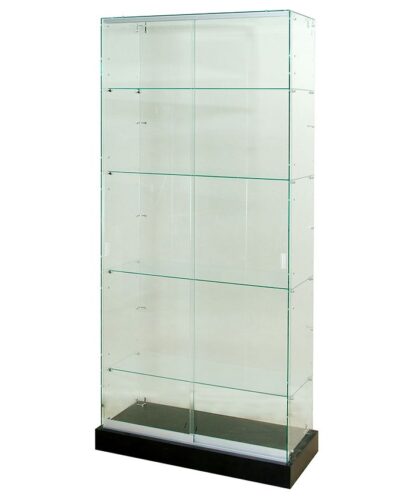 | Frameless Glass Tower Display Case 36"L x 72"H | Store Displays®
