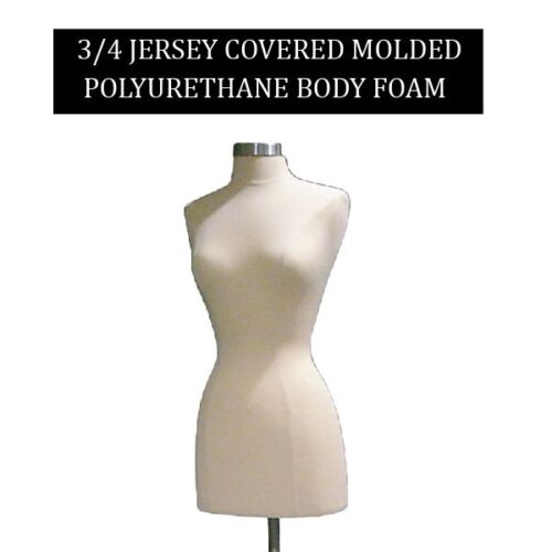 HEADLESS FEMALE BODY FORM- METAL BASE - CREAM | Store Displays®