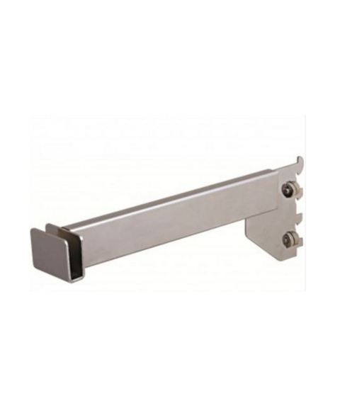 14" HANGRAIL BRACKET FOR RECTANGULAR TUBING - CHROME | Store Displays®