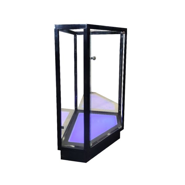| 38"H Black Extra Vision Pentagon Corner Case w/ RGB Lighted Base ...