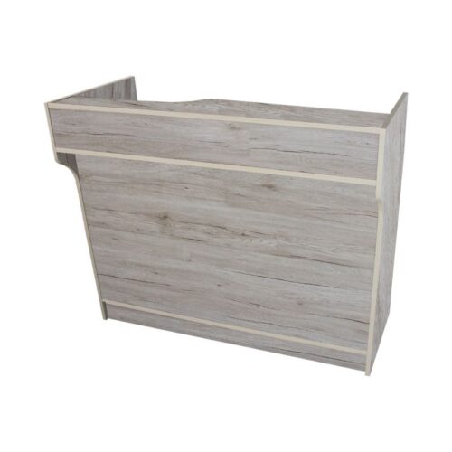 | 4' Ledgetop Register Counter - Barnwood | Store Displays®